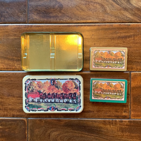Budweiser | Games | Vintage Budweiser Playing Card Tin | Poshmark